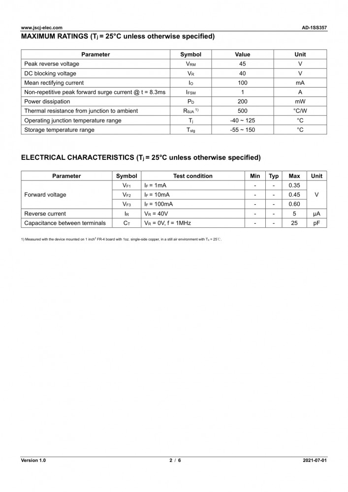 AD-1SS357 datasheet page 2
