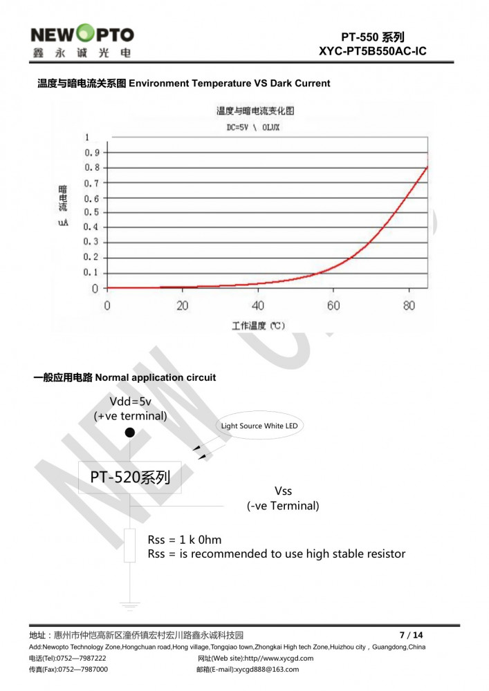 XYC-PT5B550AC-IC specification page 7