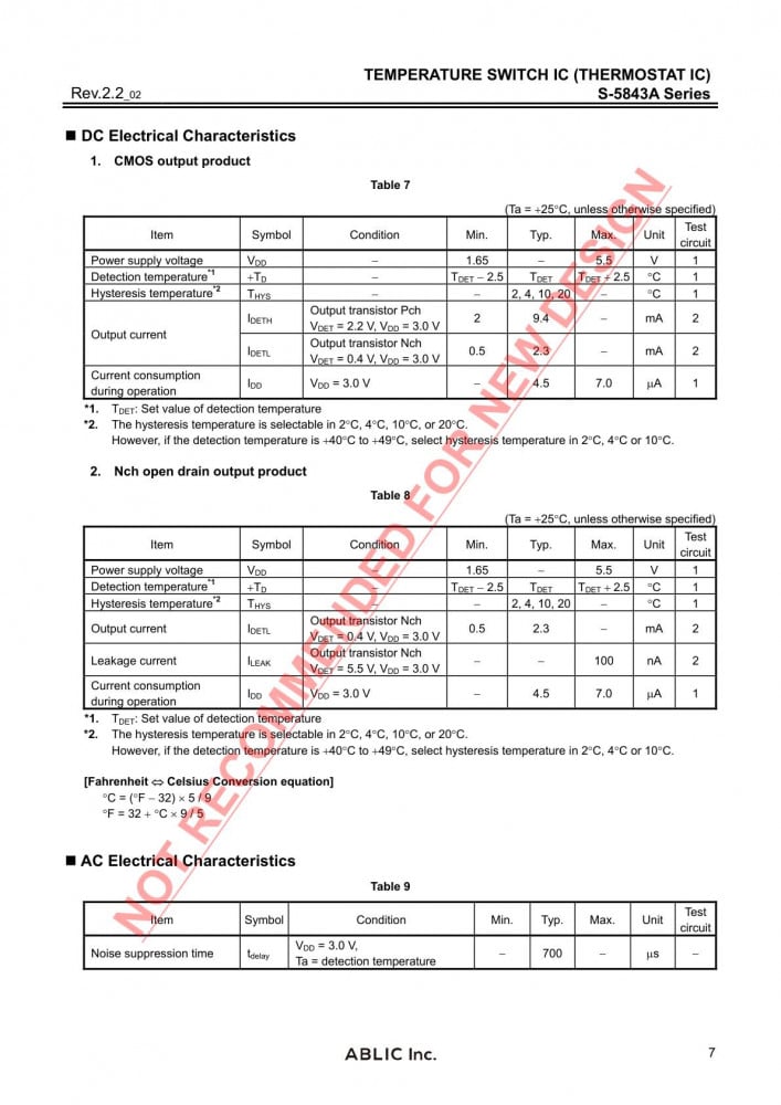 ABLIC S-5843A Series datasheet page 7