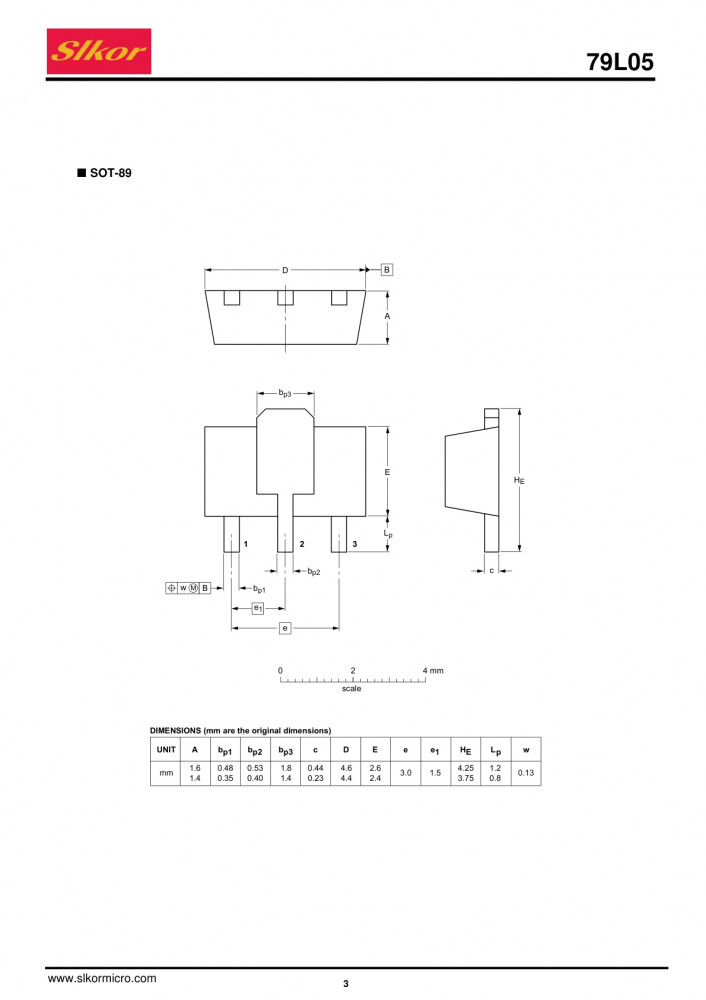 SLKOR 79L05 datasheet page 3