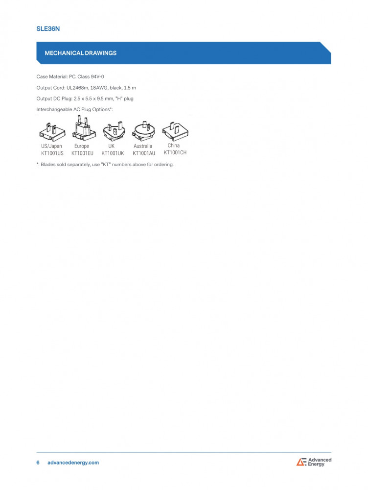 SLE36N series document page 6