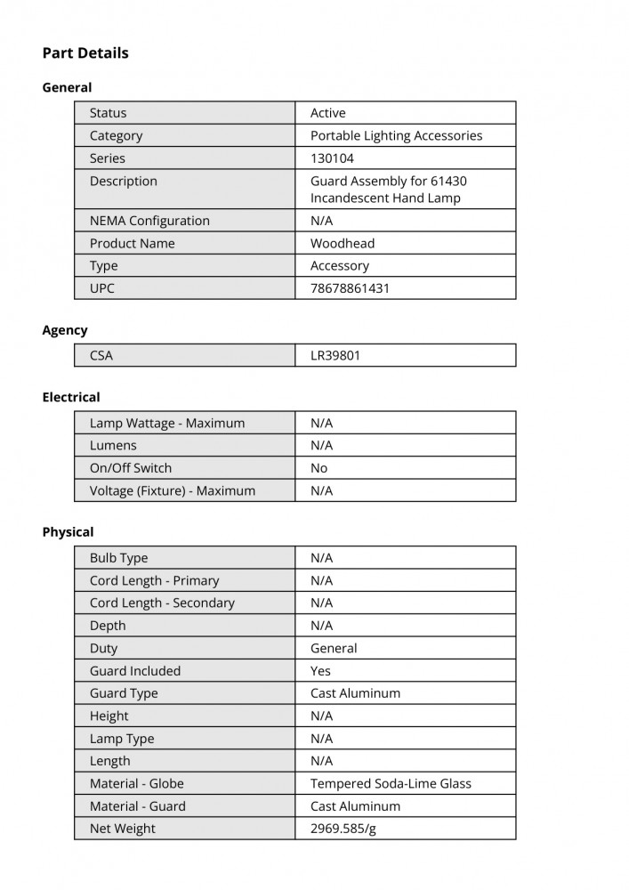 Technical document image 2 for Molex 1301040054