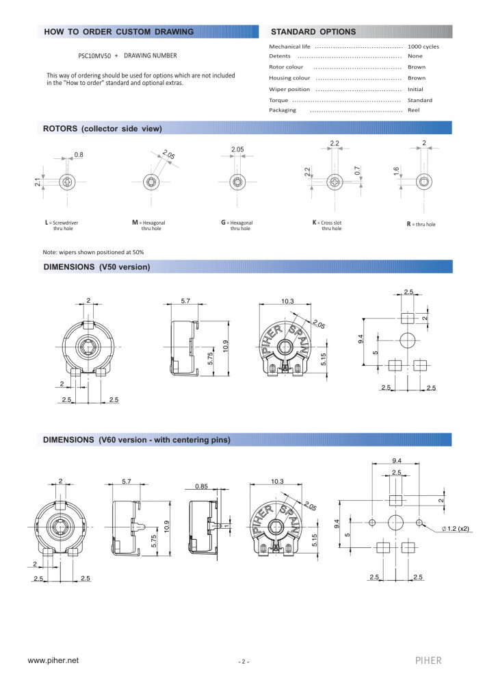 PSC10KV50-503A0505 technical document page 2