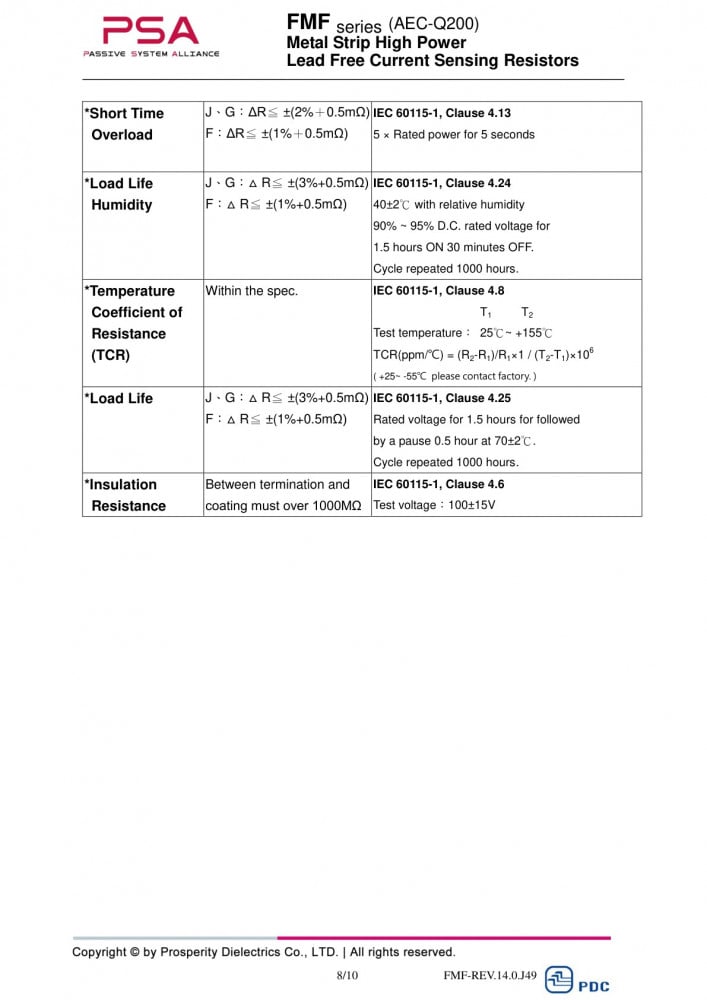 FMF25JPKR001XBH specification page 9