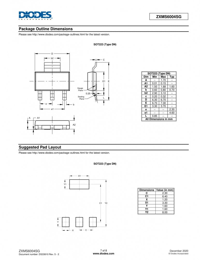 ZXMS6004SGTA datasheet page 7