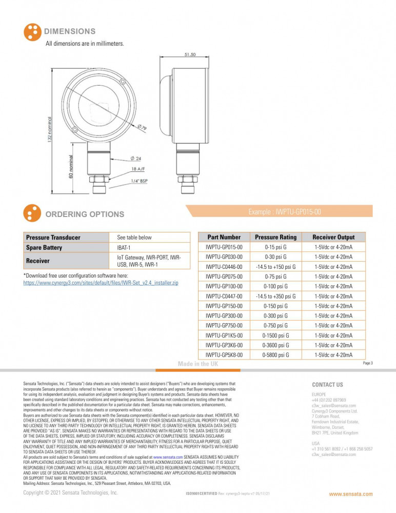 IWPTU series datasheet page 3