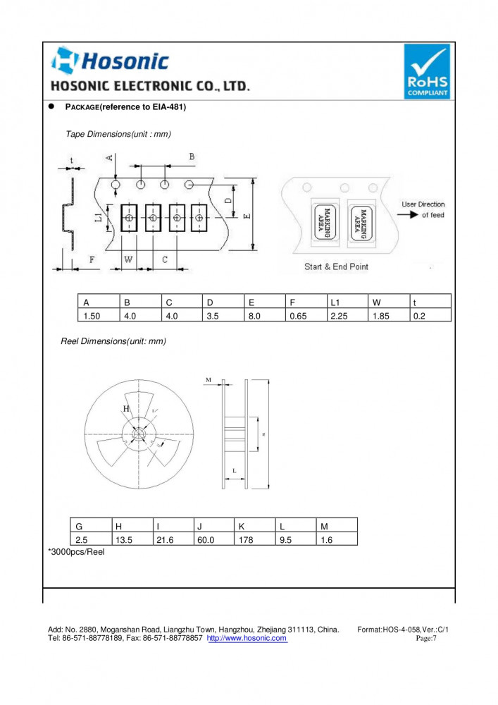 HOSONIC E1SB24E00000PE datasheet page 7