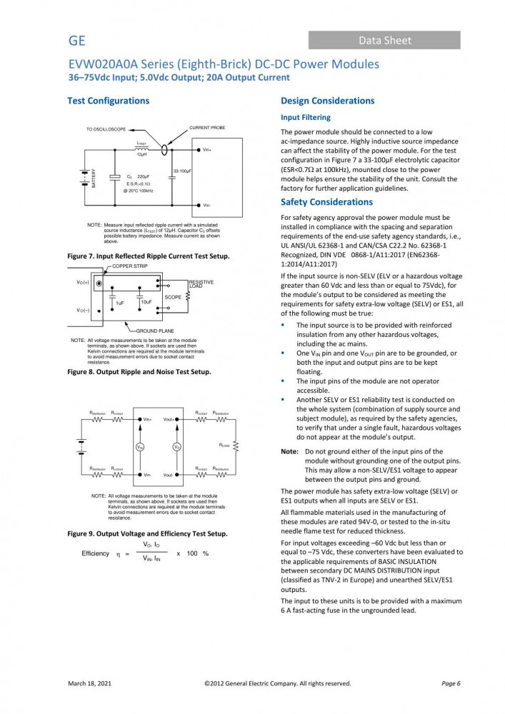 EVW020A0A641Z datasheet page 6