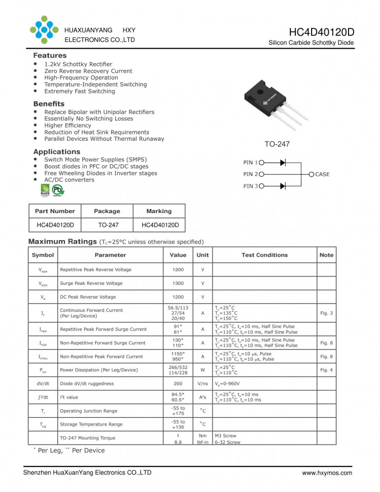HC4D40120D datasheet page 1