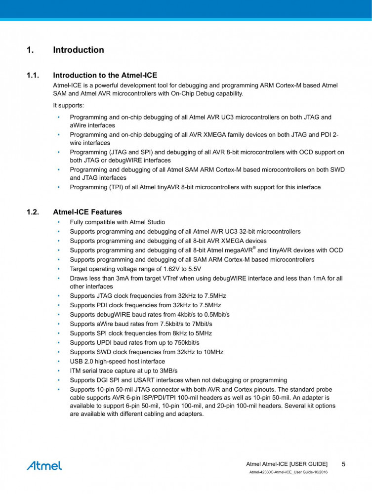 Atmel-ICE documentation page 5
