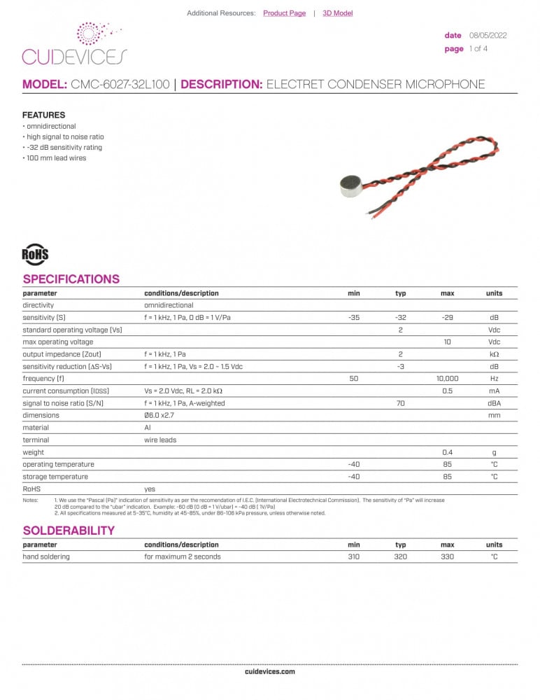 CMC-6027-32L100 datasheet page 1