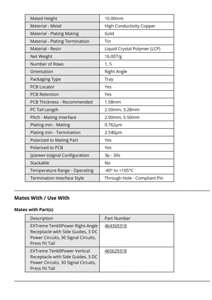 MOLEX 464379318 document preview, page 3