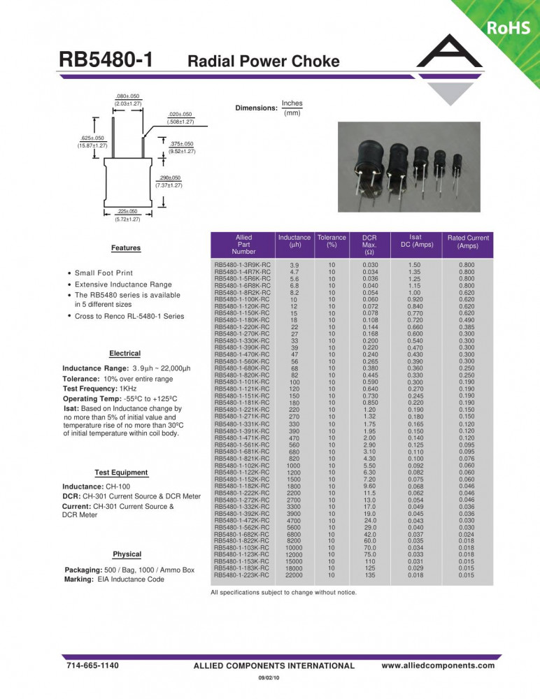 RB5480 series technical document image