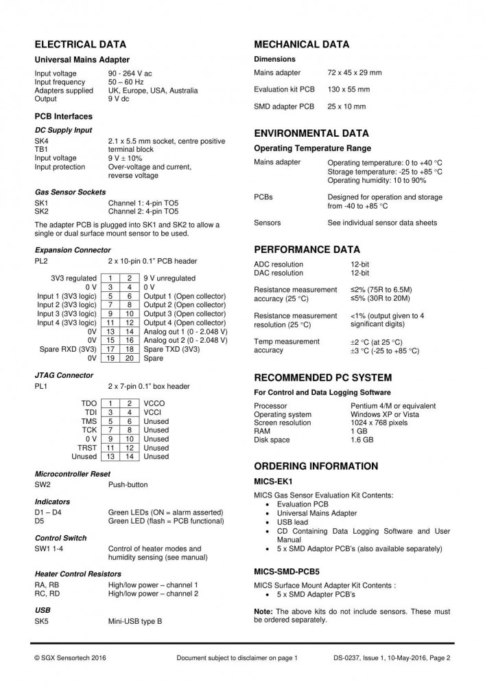 MICS-EK1 datasheet page 2
