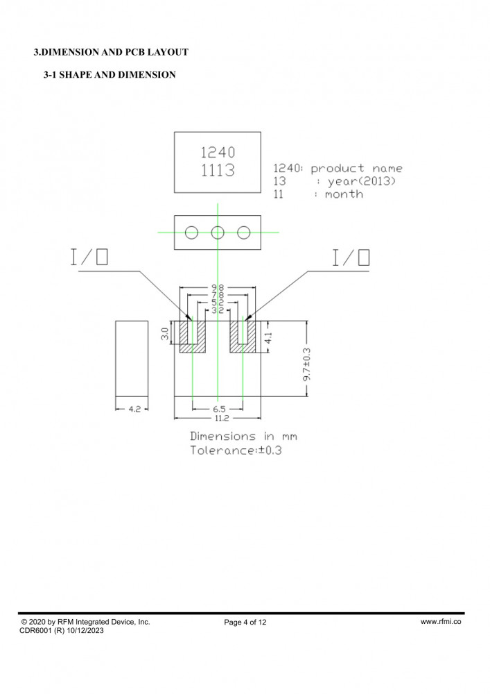 CDR6001 technical document page 4