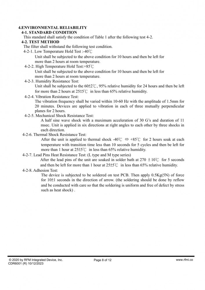 CDR6001 technical document page 8