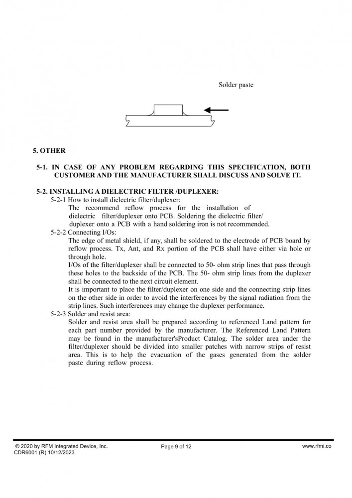 CDR6001 technical document page 9
