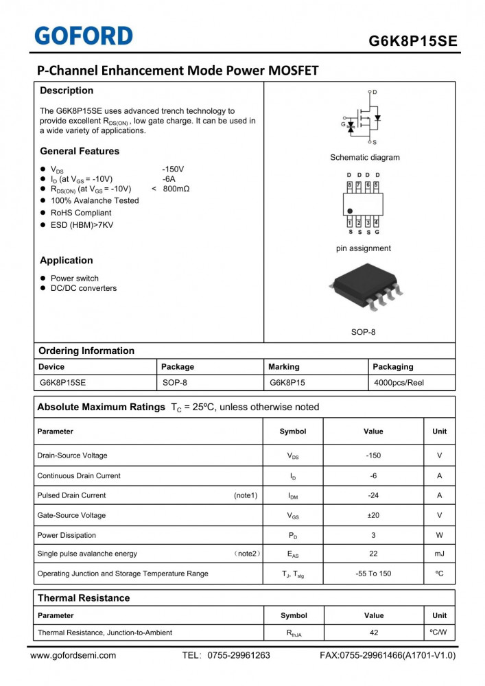 G6K8P15SE datasheet page 1