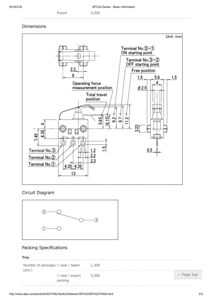 SPVQ370500 technical document page 2