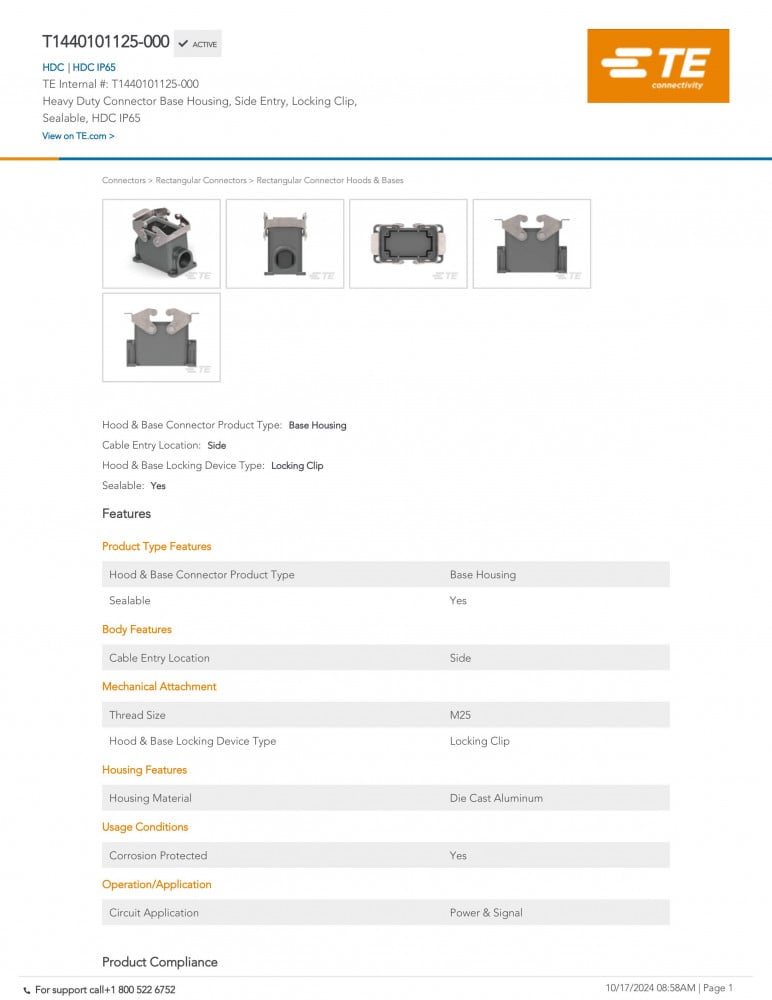 T1440101125-000 technical document page 1