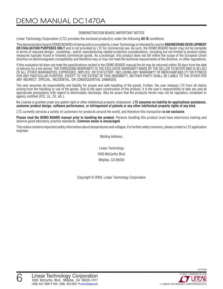 DC1470A documentation page 6