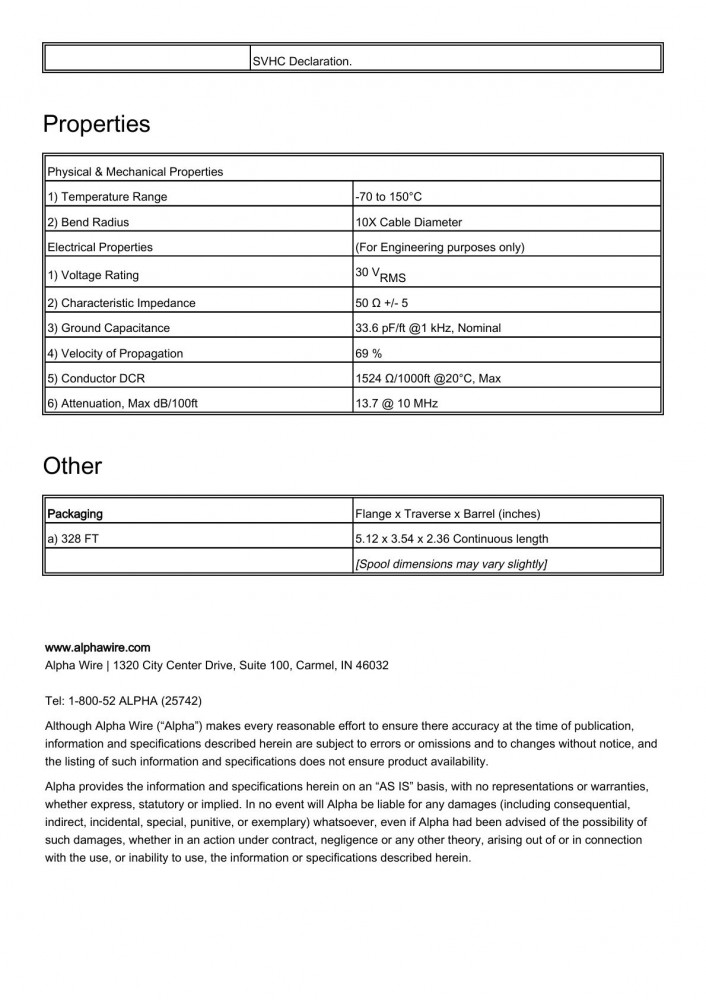 Alpha Wire 9440 specification page 2