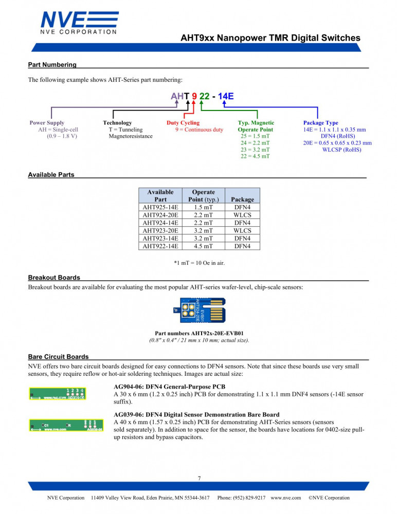 AHT9xx datasheet page 7