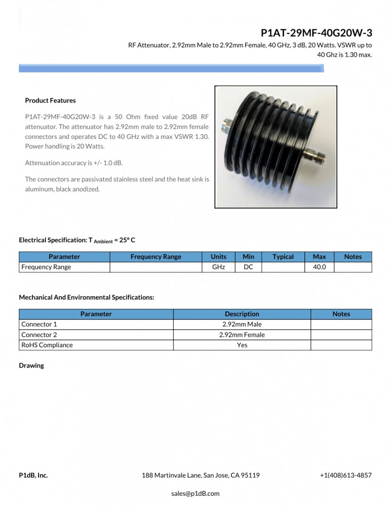 P1AT-29MF-40G20W-3 product documentation image, page 1