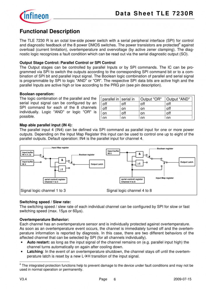 TLE7230R datasheet page 6
