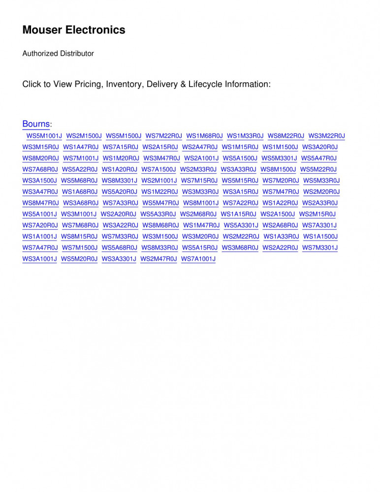 Bourns WS Series datasheet page 4