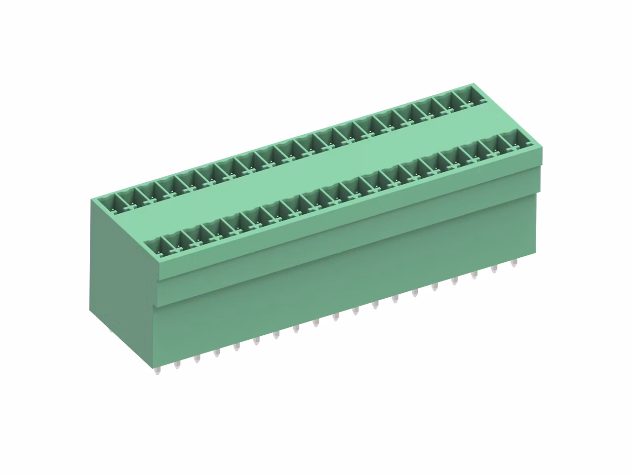 3.81mm Pitch Eurostyle Vertical PCB Header, 2 Rows, 19 Circuits for sale