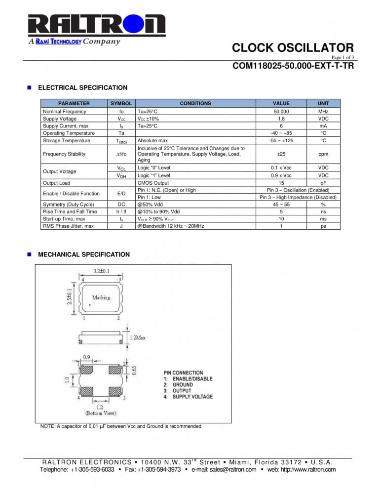COM118025-50.000-EXT-T-TR datasheet page 1