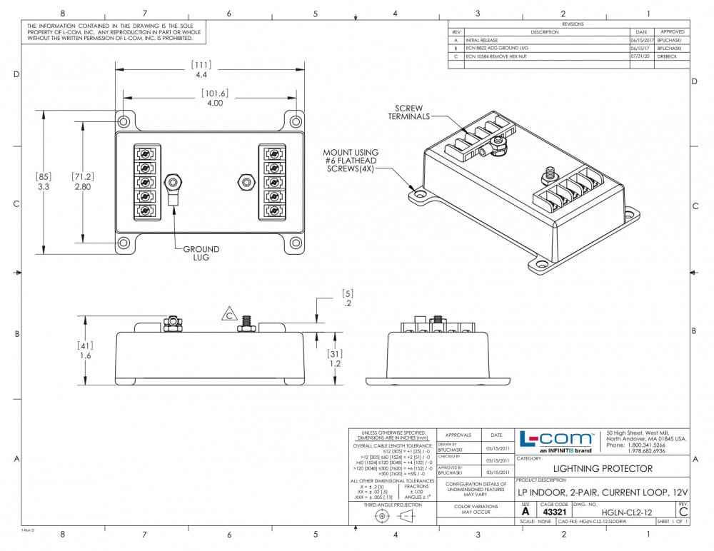 HGLN-CL2-12 technical document image