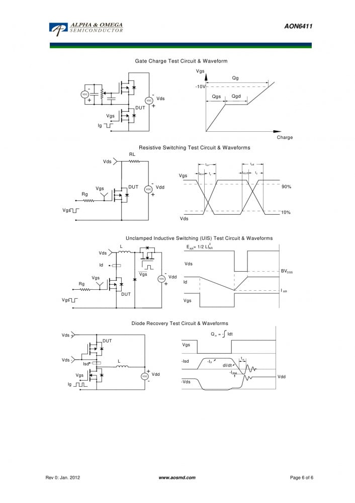 AON6411 datasheet page 6