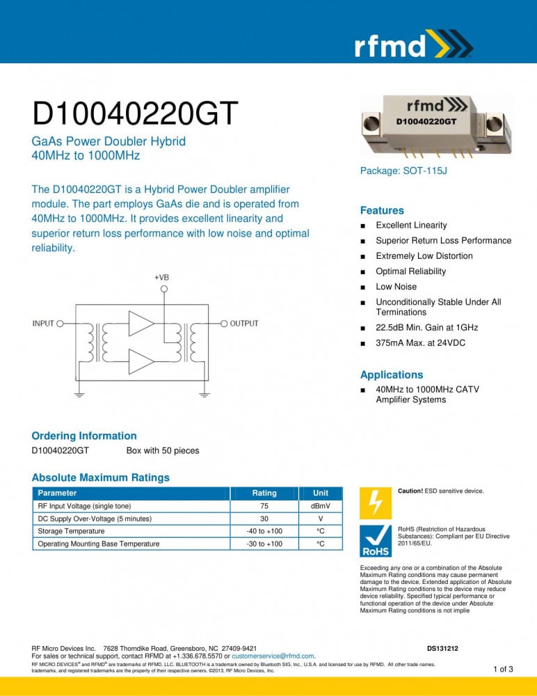 D10040220GT technical document page 1