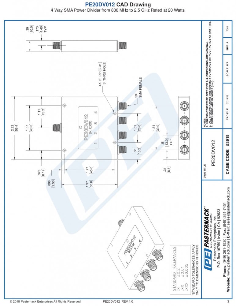 PE20DV012 technical document page 3