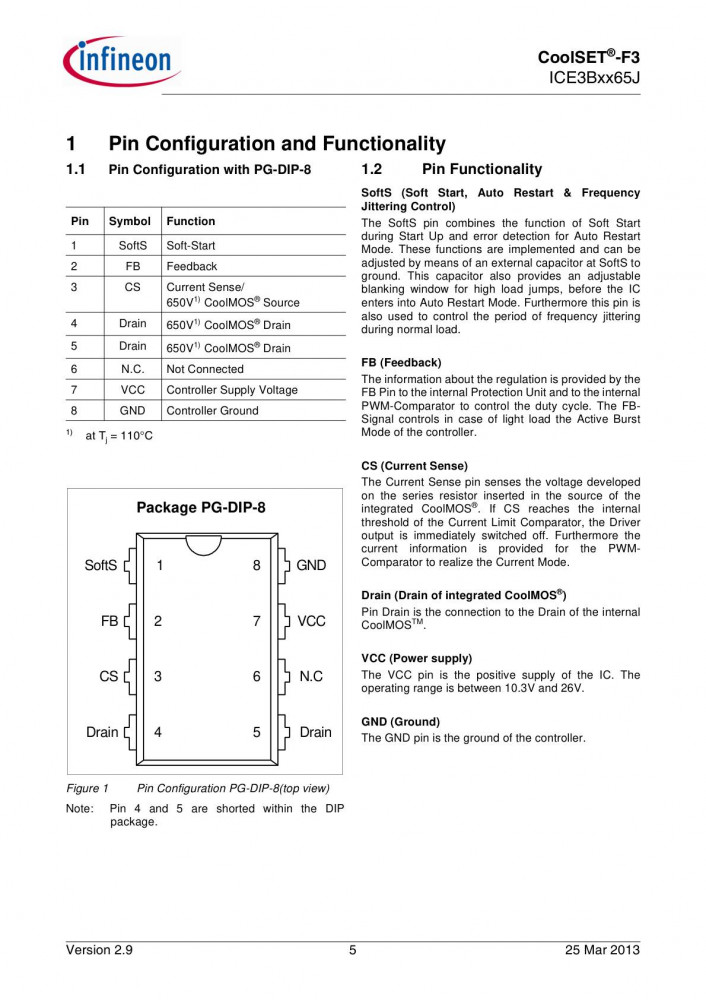 ICE3B0365J datasheet page 5