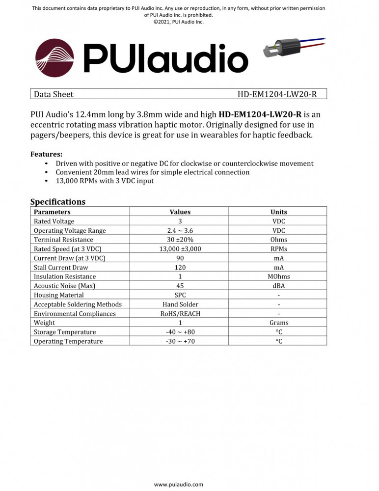 HD-EM1204-LW20-R technical document page 1
