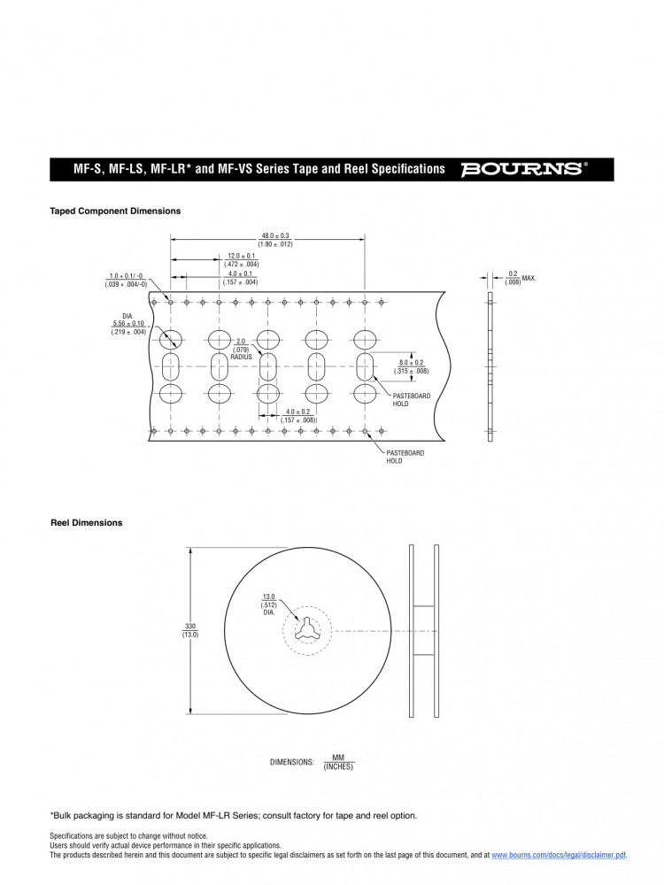 BOURNS MF-VS series datasheet page 3