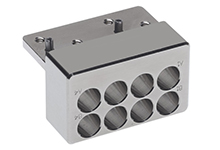 Gang of 6 MPRF Jack, Standard, Right Angle, PCB Receptacle, Through Hole, 2.69mm Leg Length, Tray, 50 Ohms