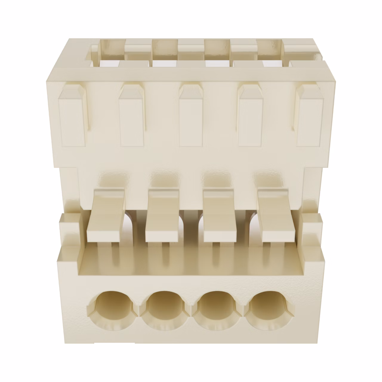 Appli-Mate RAST 2.5 Connector, 2.50mm Pitch, Female, 4 Circuits, No Position Keys Removed, 1 Closed and 1 Open Endwall, Tin Plating for sale