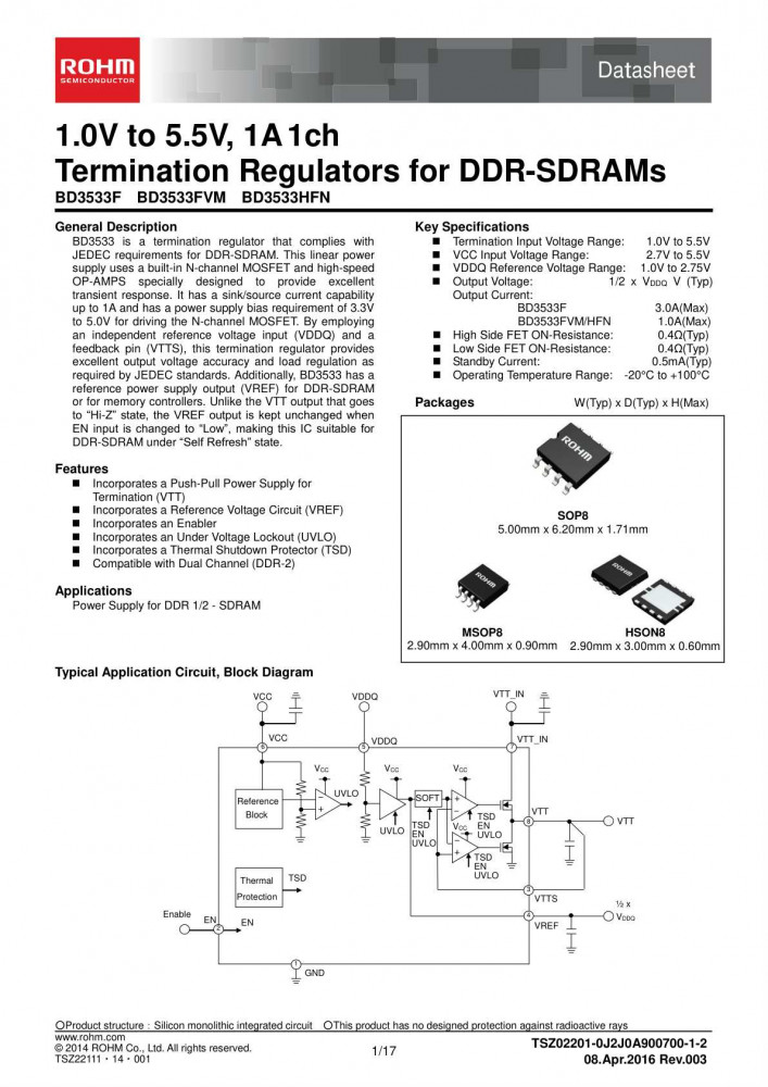 BD3533HFN-TR datasheet page 1