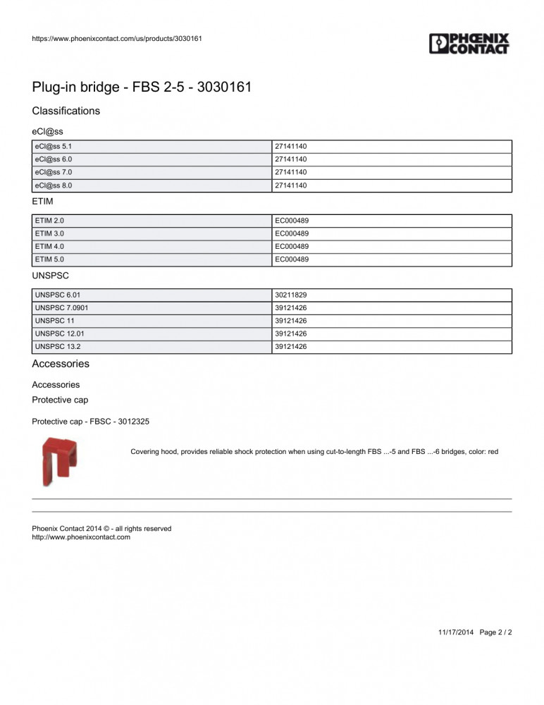 Phoenix Contact FBS 2-5 3030161 product document page 2