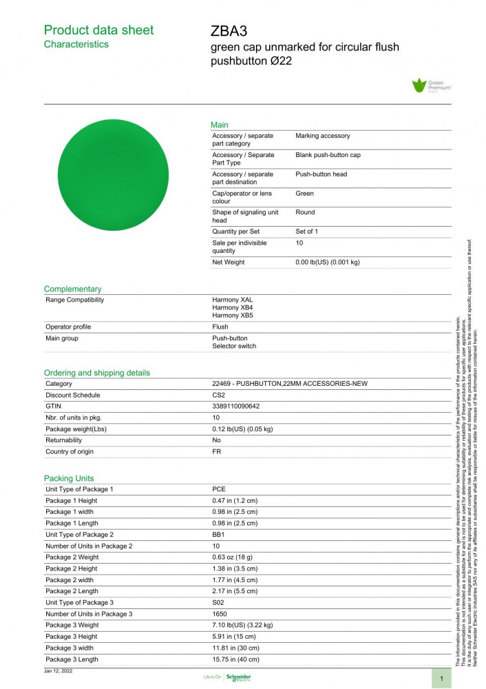 ZBA3 technical document page 1