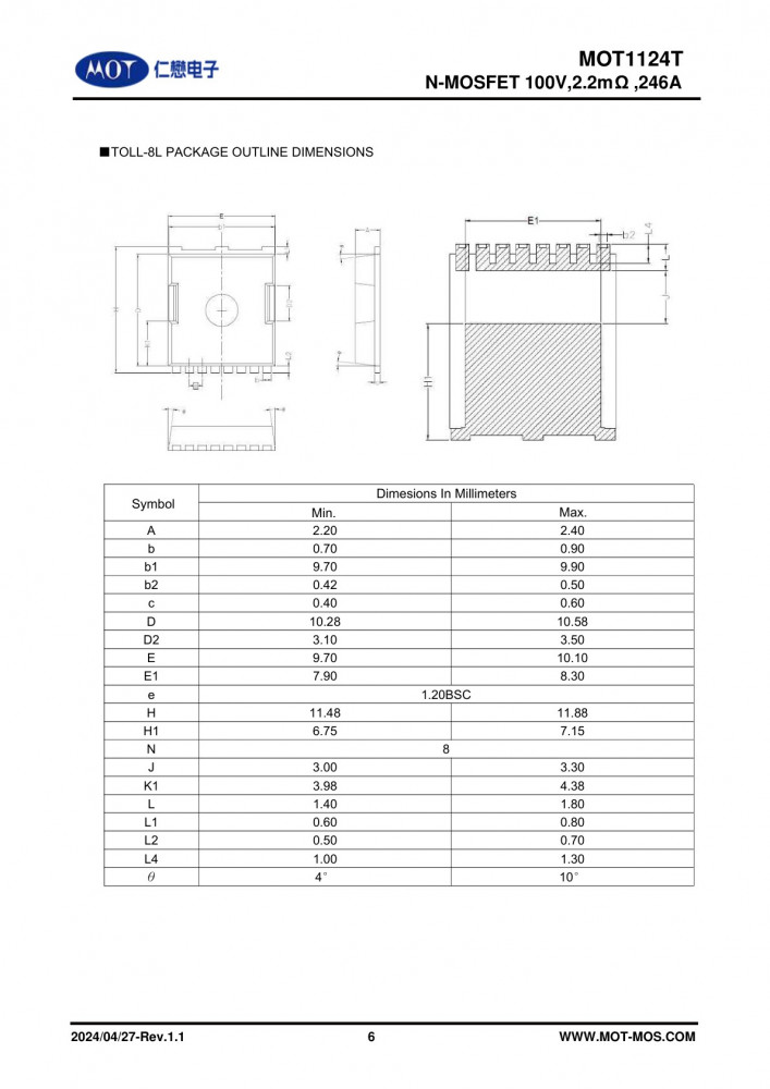 MOT1124T datasheet page 6