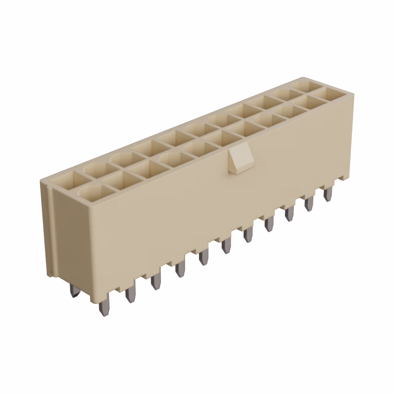 Mini-Fit HCS Header, 4.20mm Pitch, Dual Row, Vertical, without Snap-in Plastic Peg PCB Lock, 22 Circuits, Nylon 6/6 94V-2, Matte Tin (Sn) Plating, without Drain Holes for sale