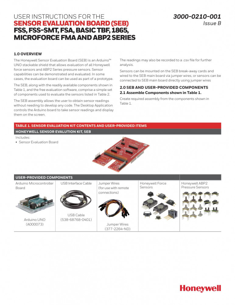 SEB-EVAL-KIT-001 technical document page 1