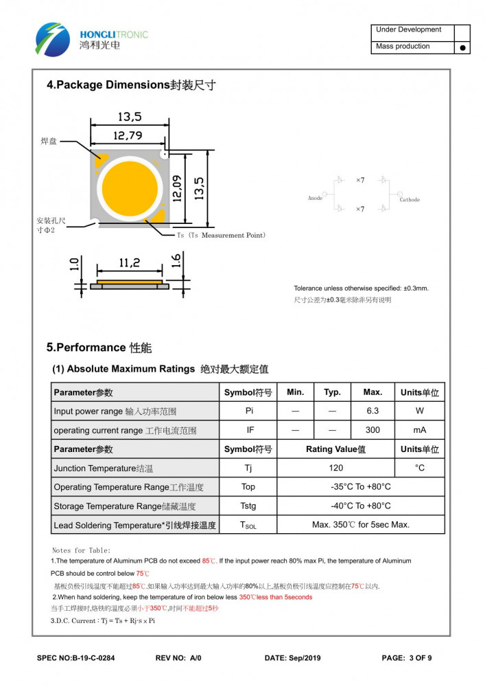 HONGLITRONIC datasheet page 3