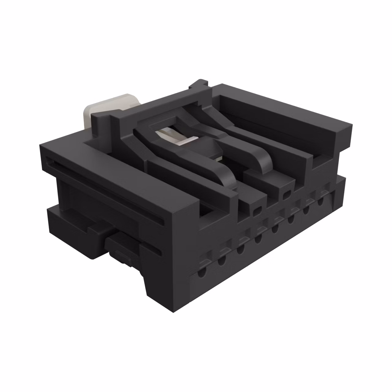 Mini50 Unsealed Receptacle, Single Row, Bridged, with CPA, 8 Circuits, Polarization Option C, Dark Gray for sale