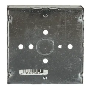 4 in. Square Box, Welded, 1-1/2 in. Deep with AC/MC/Flex Clamps, Five 1/2 in. KO's and Two TKO's for sale